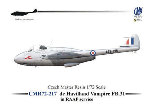 Czech Master Resin 72-217 de Havilland Vampire FB.31 in RAAF Service