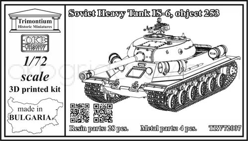OKB Grigorov TRV72007 Soviet Heavy Tank IS-6, Object 253