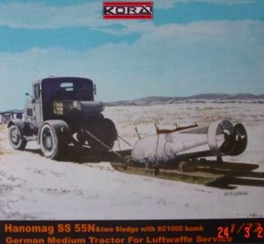 Kora Models A7235 Hanomag SS 55 and two sledge with SC1000 bomb