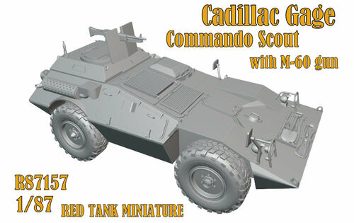 RED TANK MINIATURE 87157 Cadillac Gage Commando Scout With M60 Gun
