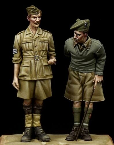The Bodi Miniatures 35097 British NCO & Scottish Highlander Western Desert WWII