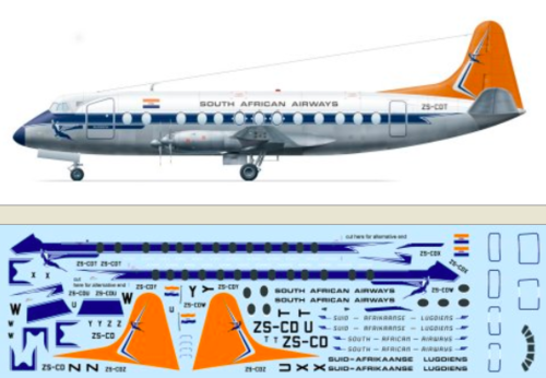 F-RSIN P4057 Viscount 800 - South African Airways