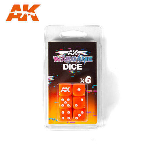 AK-Interactive 1061 Set 6 Dice (Orange)