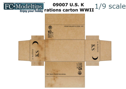 FC ModelTrend 09007 US WWII K rations carton