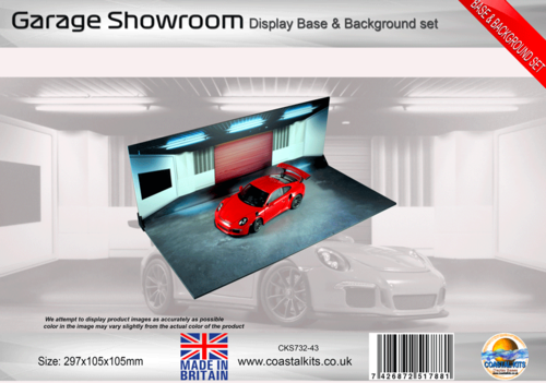 Coastal kits S732-43 Car Garge/ Showroom Base & Background