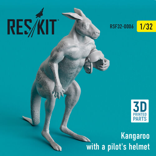 DISCONTINUED RES/KIT F32-0006 Kangaroo With A Pilot's Helmet
