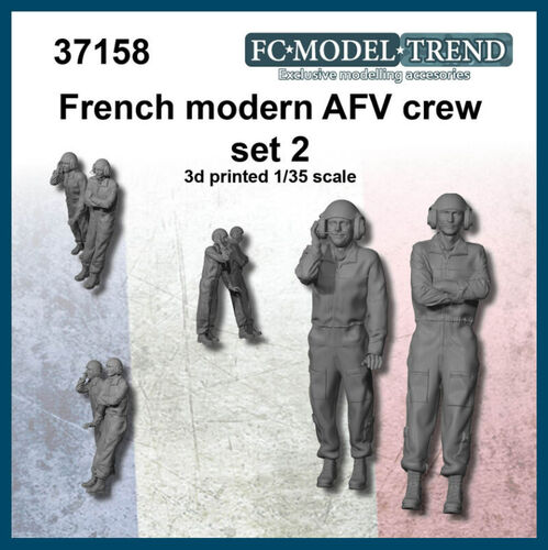 FC ModelTrend 37158 French Modern AFV Crew Set 2