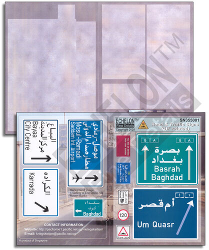 Echelon Fine Details SN355601 Road & Traffic Signs (OIF related) (2 sheets of SN355001)