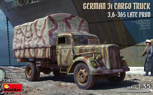 MiniArt 35459 German 3t Cargo Truck 3,6-36S Late Prod
