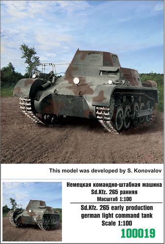 Zebrano 100019 Sd.kfz. 265 early production german light command tank