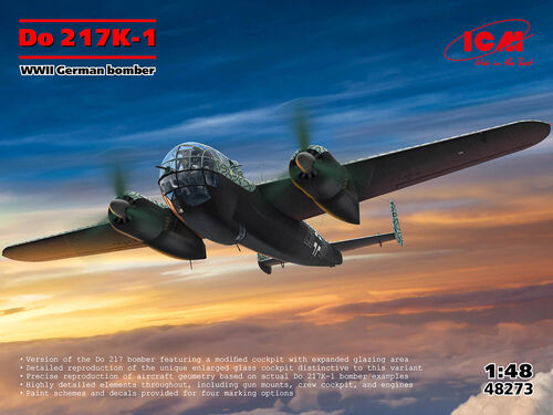ICM 48273 Do 217K-1, WWII German Bomber