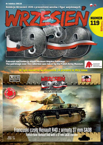 First to Fight PL119 French Tank Renault R40 With A 37mm SA38 Cannon