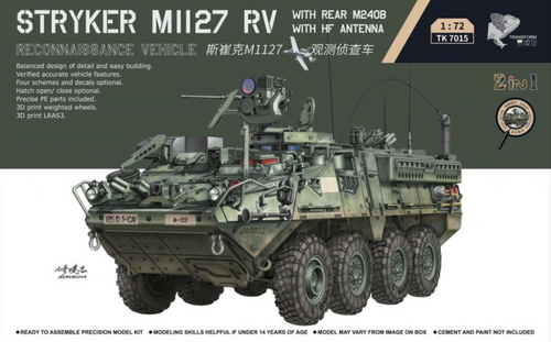 Border Model TK7015 Stryker M1127 RV with Rear M240B and HF Antenna