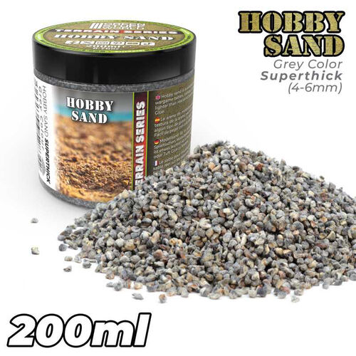 Green Stuff World 13334 Extra Thick Hobby Sand Dark Grey 200ml