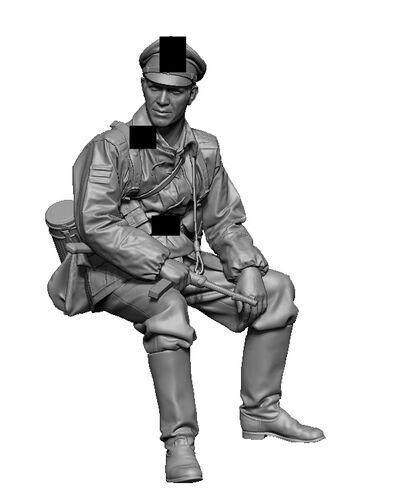 H3MODELS 35055 German WW2 Waffen SS Officer (1 Figure)