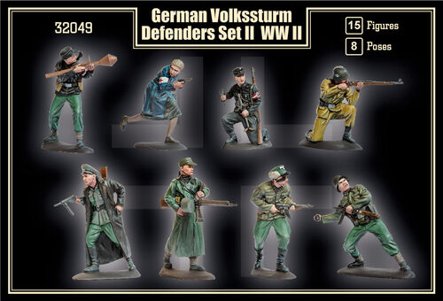 Mars 32049 German Volkssturm Defenders WW II - Set II (15 Figures In 8 Poses)