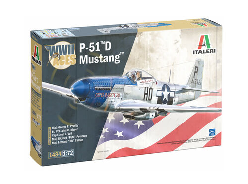 Italeri 1484 North American P-51 D Mustang - USAAF Aces (5 schemes)