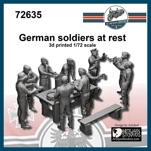 FC ModelTrend 72635 German WII Soldiers et Rest (3D Printed)