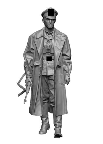 H3MODELS 16146 German WW2 Waffen SS Officer (Raincoat Version / 1 Figure)