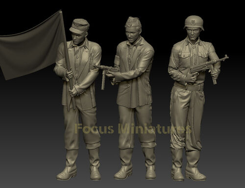 FOCUS MINIATURES 3534 Polish Insurgents for Sdkfz 251/1 D (3 figurki)
