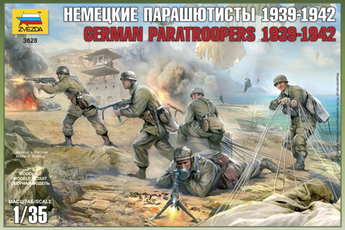 Zvezda 3628 German Paratroopers (CRETE 1941)