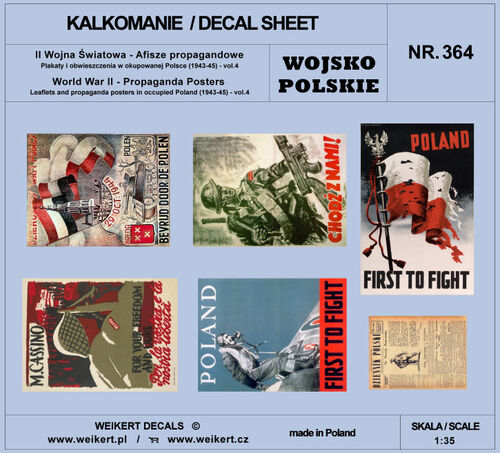 Weikert Decals DEC364 Afisze Propagandowe - II Wojna Światowa Volume 4 (Wojsko Polskie)