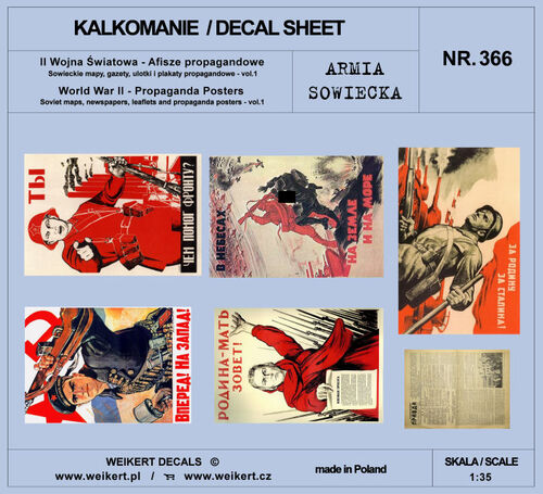Weikert Decals DEC366 Afisze Propagandowe - II Wojna Światowa Volume 6 (Armia Sowiecka)