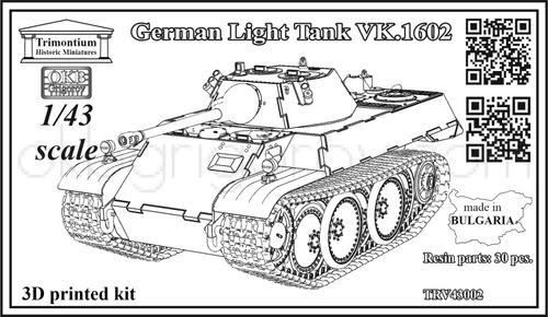 OKB Grigorov TRV43002 German WWII Light Tank VK.1602