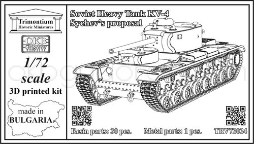 OKB Grigorov TRV72024 Soviet Heavy Tank KV-4 - Sychev´s Proposal