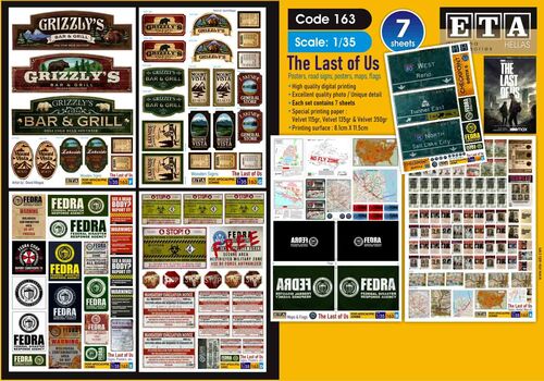 ETA DIORAMA ACCESSORIES 163 The Last of Us - Signs, Posters, Maps, etc.