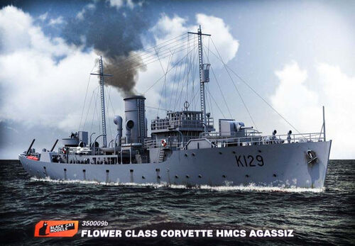 Black Cat Models 350009b HMSC Agassiz - Flower Class Corvette