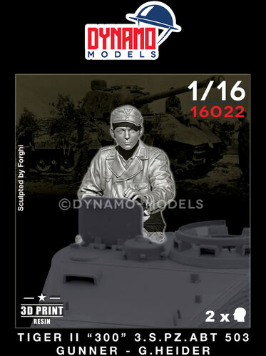 Dynamo-Models 16022 Tiger II '300' 3.s.Pz.Abt 503 Gunner - G. Heider