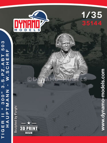 Dynamo-Models 35144 Tiger II '300' 3.s.Pz.Abt 503 Hauptmann - Walter Scherf