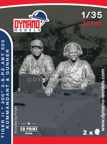 Dynamo-Models 35146 Tiger II '300' 3.s.Pz.Abt 503 Hauptmann And Gunner