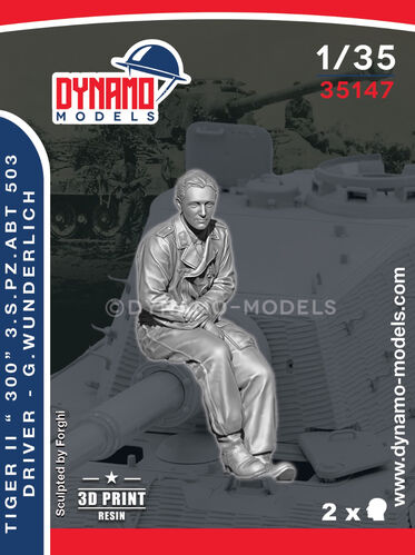 Dynamo-Models 35147 Tiger II '300' 3.s.Pz.Abt 503 Driver - G. Wunderlich