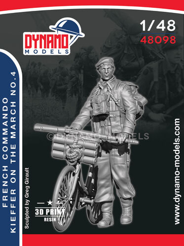 Dynamo-Models 48098 French Commando Kieffer Marching (with Bicycle) No.4 (3D Printed)