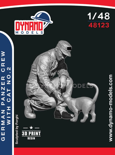 Dynamo-Models 48123 German Panzer Crew with Cat No.2 (3D Printed)