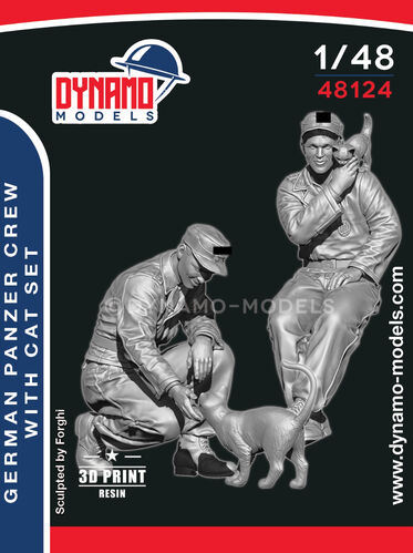 Dynamo-Models 48124 German Panzer Crew with Cat Set (3D Printed)