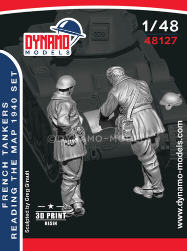 Dynamo-Models 48127 French 1940 Tankers Checking the Map Set (3D Printed)