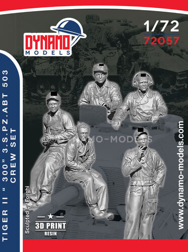 Dynamo-Models 72057 German King Tiger ‘’300’’ Crew Normandy 1944 Big Set (5 Figures / 3D Printed)