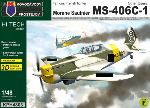 Kovozavody Prostejov KPH4803 Morane Saulnier MS-406C-1 Other Users - Famous French Fighter