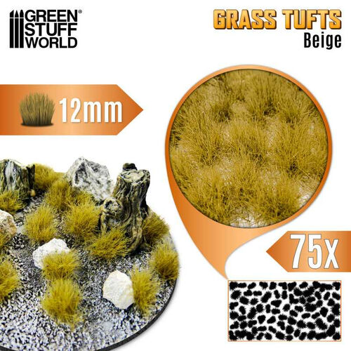 Green Stuff World 12937 Static Grass Tufts 12mm - Beige (75pcs)