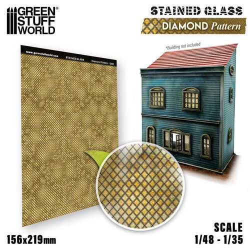 Green Stuff World 13688 Diamond Pattern Stained Glass
