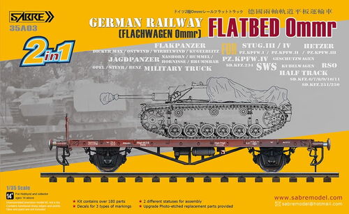 Sabre 35A03 Flachwagen 0mmr - German Railway Flatbed Ommr
