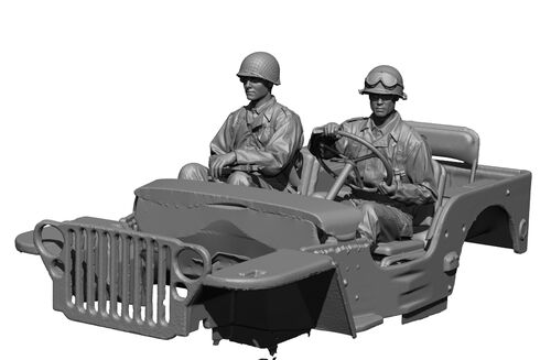 H3MODELS 48114 US WW2 Willys Crew Set (2 Figures)