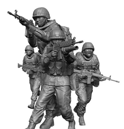H3MODELS 35043 Republic of Korea Marine Corps - Landing Infantry Set (4 Figures)