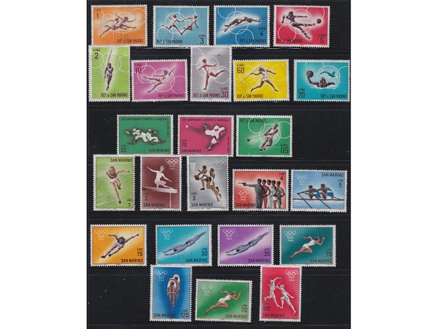 San Marino 1964 Olimpijada u Tokiju čisto