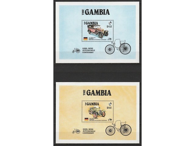 Vintage Cars, stari automobili, oldtajmeri - 1986 - MNH
