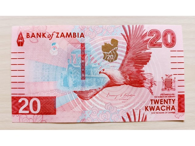 Zambia 20 kwacha. Unc, 2024 godina