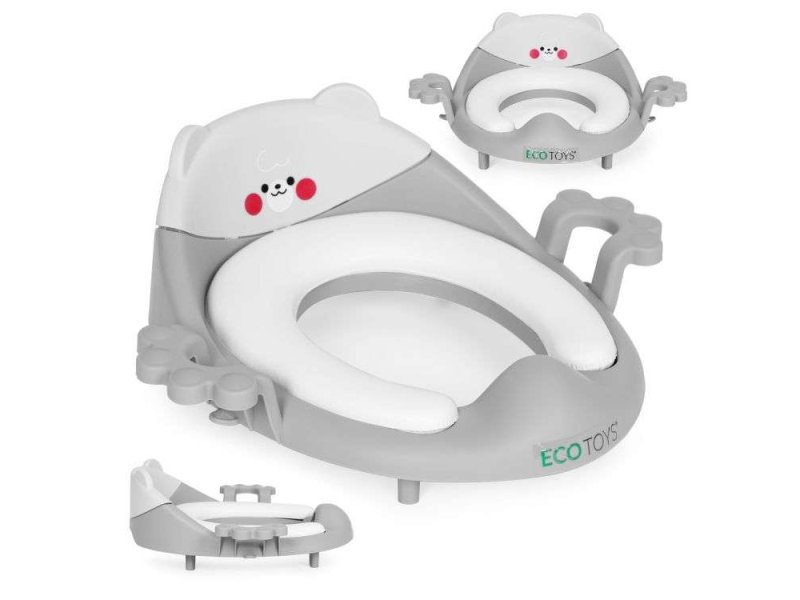 ECO TOYS ADAPTER ZA WC ŠOLJU SA RUKOHVATIMA, GRAY